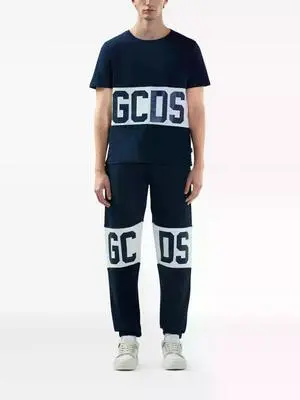 Gcds Logo-print Trousers - Blue