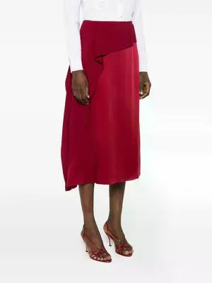 Erdem Draped Asymmetric Midi Skirt