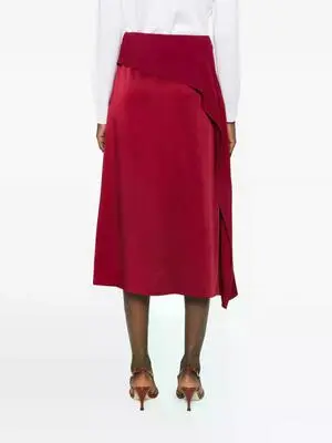 Erdem Draped Asymmetric Midi Skirt