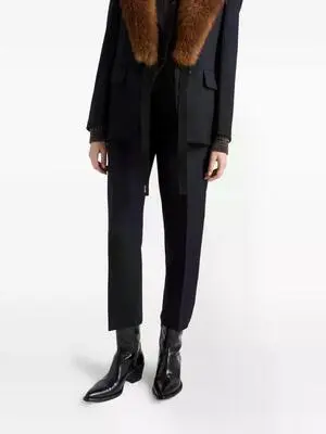 Prada Rush-stitch Wool Trousers - Blue