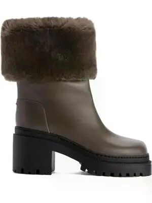 GIUSEPPE ZANOTTI Mairi Fur Cuff Ankle Boots - Brown