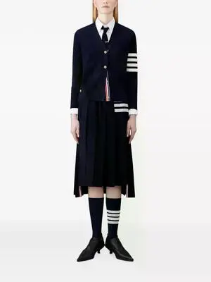 Thom Browne V-neck Cardigan With Four-bar Stripes