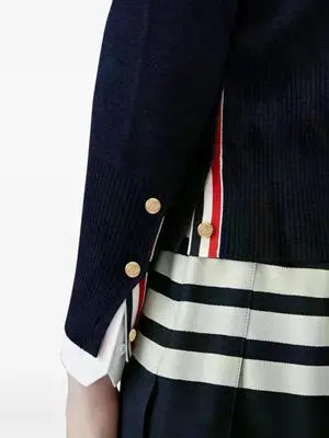 Thom Browne V-neck Cardigan With Four-bar Stripes