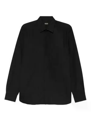 Zegna Cotton Shirt - Black