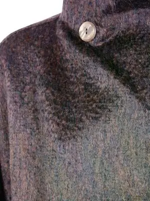 Max Mara Buttoned High Neck Coat