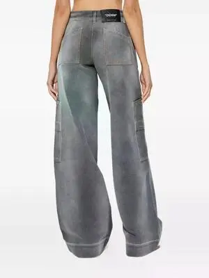 Off-White Washed Denim Cargo Jeans