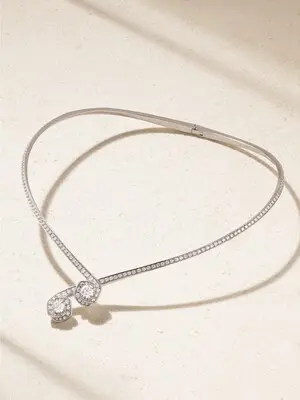 DAVID MORRIS Frozen Kiss 18-karat White Diamond Necklace - Gold