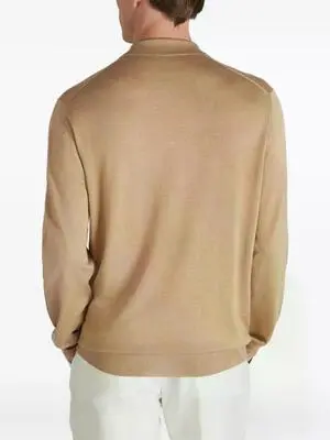 ZANONE Cashmere Silk Polo Shirt - Neutrals