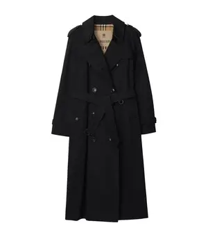 Burberry Long Waterloo Heritage Trench Coat - Black