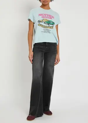 MOTHER The Hustler Roller Sneak Wide-leg Jeans