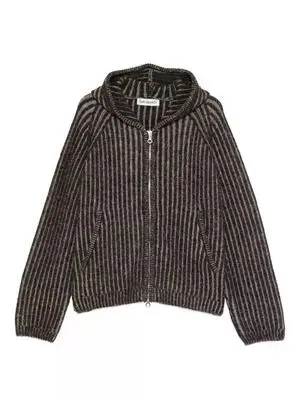 Our Legacy Striped Hooded Cardigan - Brown