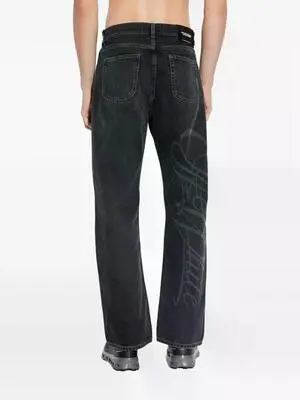 Off-White Logo Embroidered Jeans
