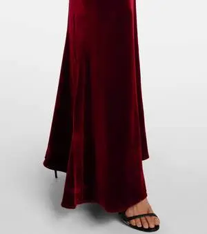 Roland Mouret Off-shoulder Velvet Gown