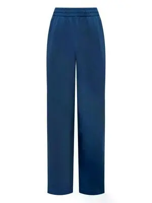 12 STOREEZ Garment-dyed Drawstring Sweatpants - Blue