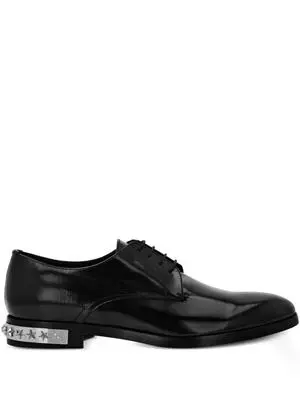 Philipp Plein Calf Leather Star Embellished Derby Shoes