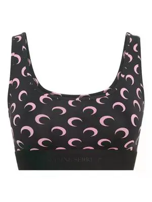 MARINE SERRE Moon-printed Jersey Sports Bra