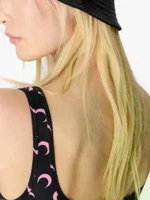 MARINE SERRE Moon-printed Jersey Sports Bra