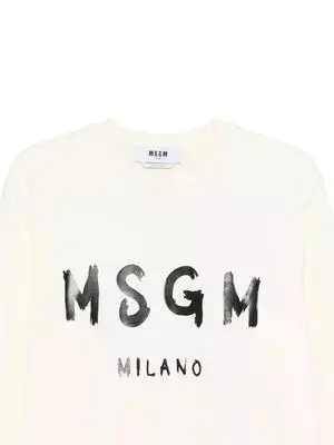 MSGM Logo-print Sweatshirt - White