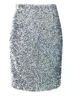 16Arlington Delta Sequined Midi Skirt - Silver