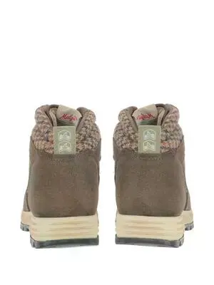 AUTRY Houndstooth Panel Lace-up Boots - Neutrals