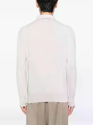LARDINI Logo Embroidered Polo - Neutrals