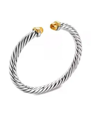 David Yurman Sterling And 14k Yellow Gold Citrine Cable Flex® Bracelet