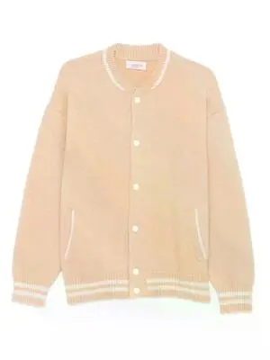LANEUS Cashmere Bomber Jacket - Neutrals