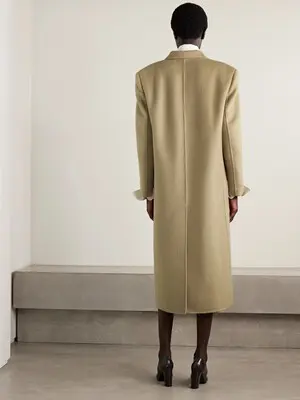 THE ROW Hariet Oversized Double-breasted Brushed-cashmere Coat