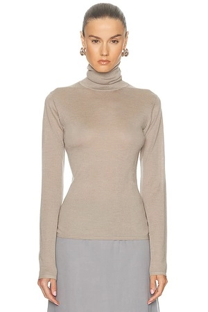 Renggli Cashmere Silk Fitted Turtleneck Sweater