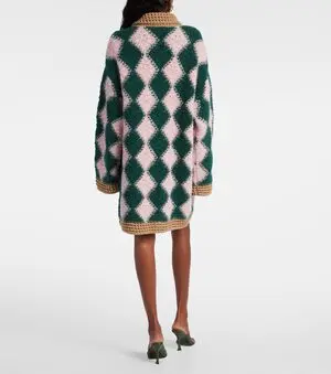 La DoubleJ Crochet Wool-blend Cardigan - Multicoloured