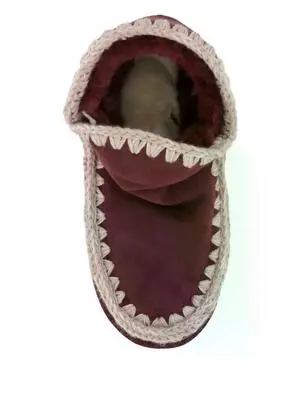Mou Double-face Stitch-detail Boots
