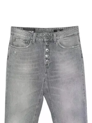 DONDUP Five-pocket Distressed Hem Jeans