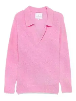 SEVEN GAUGE Polo-collar V-neck Sweater