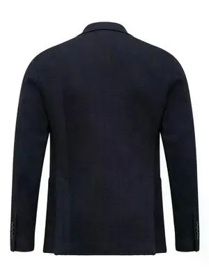 Tagliatore Herringbone Single-breasted Blazer - Blue