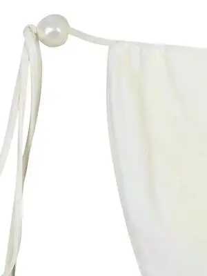 Magda Butrym Halterneck Bikini Top With Pearl Detail