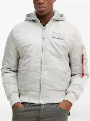 Alpha Industries Ma-1 Back-print Hooded Bomber Jacket