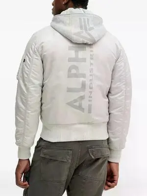 Alpha Industries Ma-1 Back-print Hooded Bomber Jacket