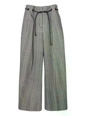 3.1 PHILLIP LIM 3.1 Phillip Lim Plaid Pattern Drawstring Trousers