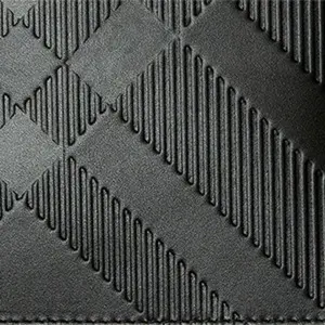 Burberry Leather Embossed Check Bifold Coin Wallet