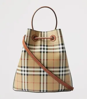 Burberry Check Monogram Bucket Bag