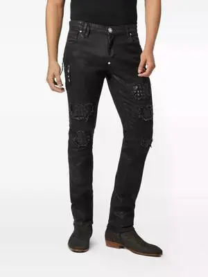 Philipp Plein Distressed Slim-fit Jeans
