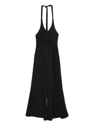 RHIZOME Rosalyn Jumpsuit With V-neck And Tie Fastening - Black