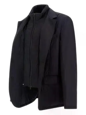Herno Two-button Jacket With Detachable Padded Bib