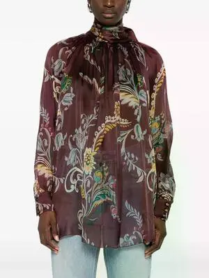 Etro Paisley-print Silk Blouse