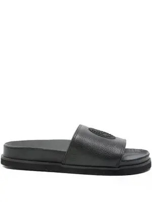 Gant Logo Detail Flat Sole Slides - Black