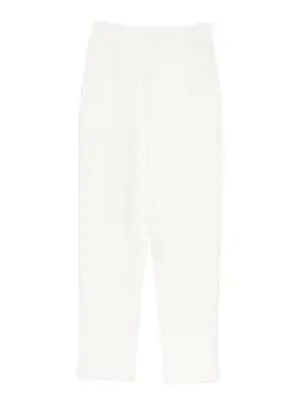 TWINSET Elasticated Waistband Straight Leg Trousers - White