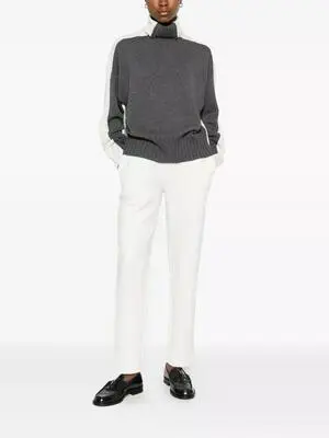 TWINSET Elasticated Waistband Straight Leg Trousers
