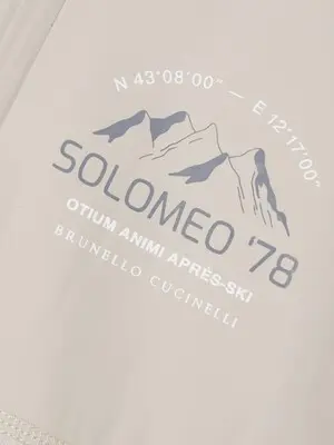 Brunello Cucinelli Cashmere-blend Sweatshirt With Alpine Logo