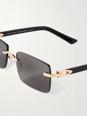 Cartier C Décor Rimless Rectangle-frame Sunglasses