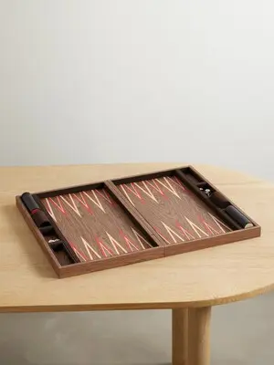 L'Objet + Fortuny Wood Backgammon Set Red